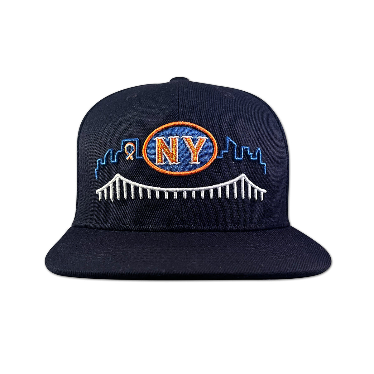 Queens NY Neon Skyline Snapback Hat | Athlete Logos